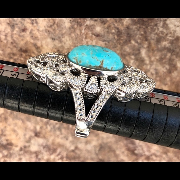 Dallas Prince | Jewelry | Dallas Prince Turquoise Topaz Split Shank ...
